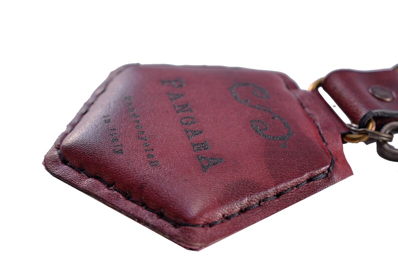 Bordeaux Leather Keychain From Recycled Soccer Ball - Etsy