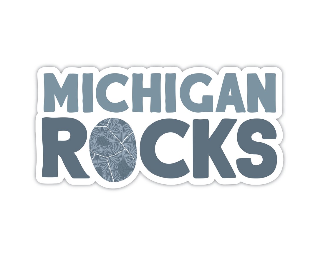 Michigan "rocks" Sticker - Etsy