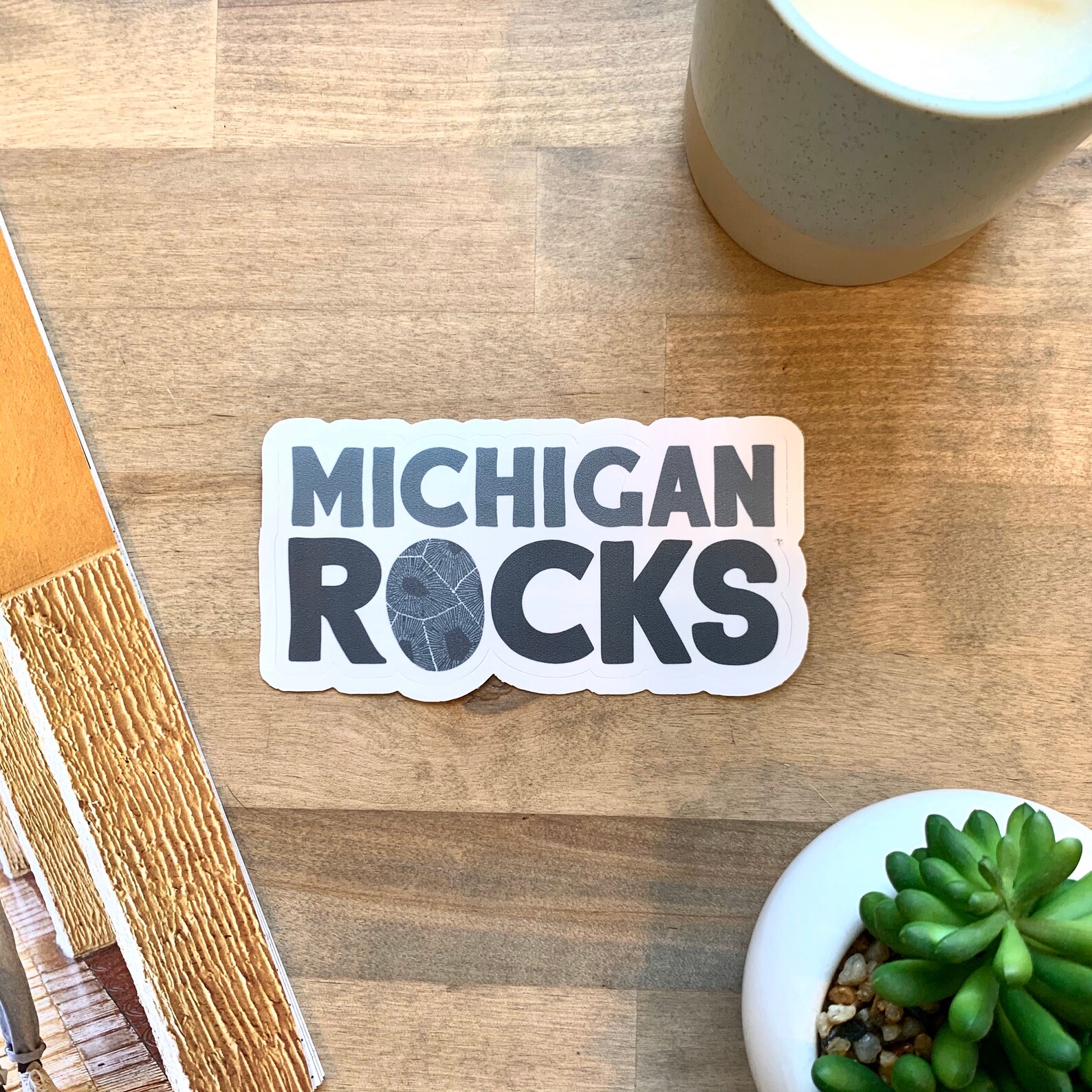 Michigan rocks Sticker - Etsy