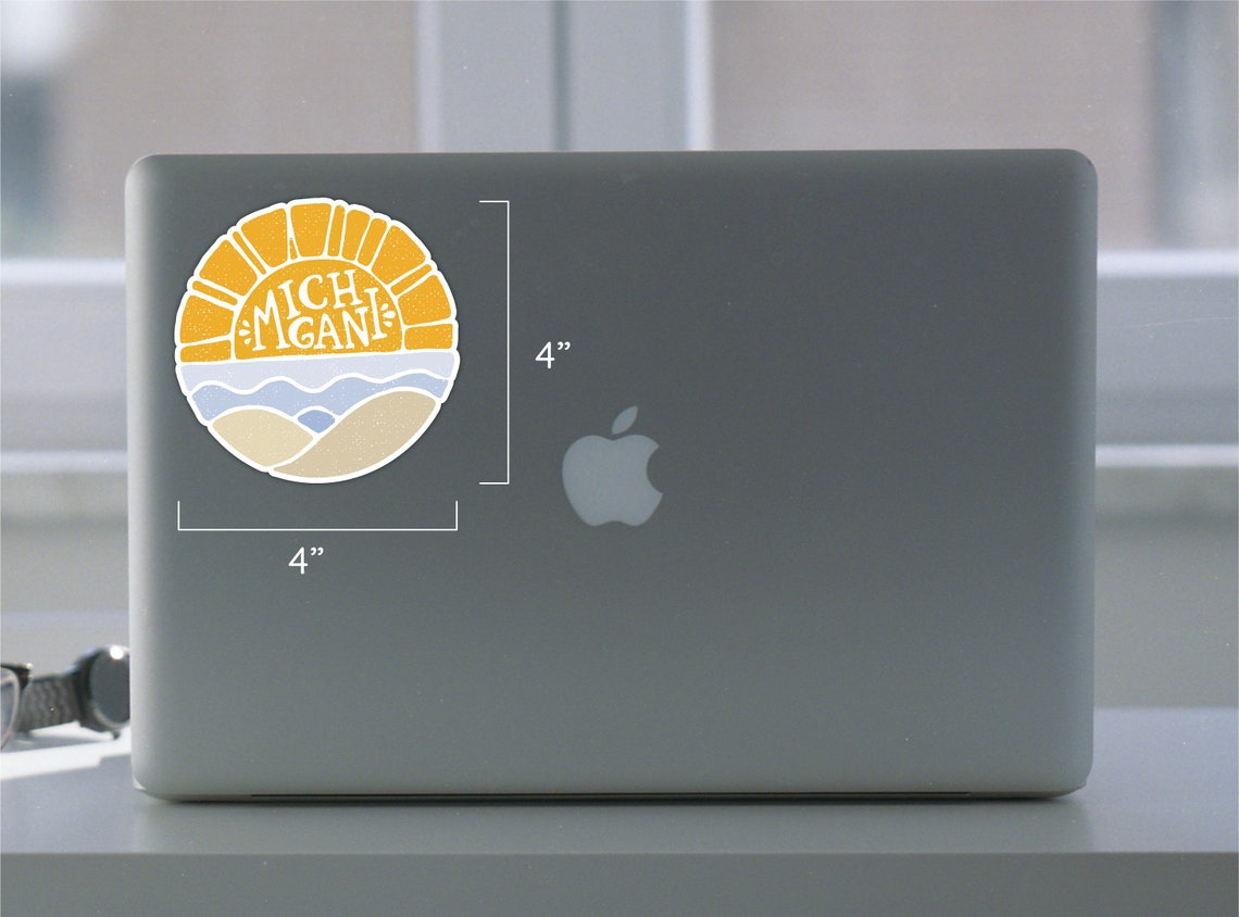 Lake Michigan & Dunes Sticker - Etsy