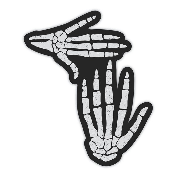 Michigan Skeleton Hands - Etsy