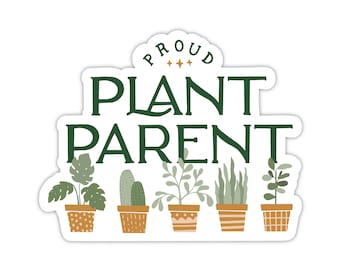 Plant Parent Vinyl Sticker Modern Laptop Sticker Cute Water - Etsy