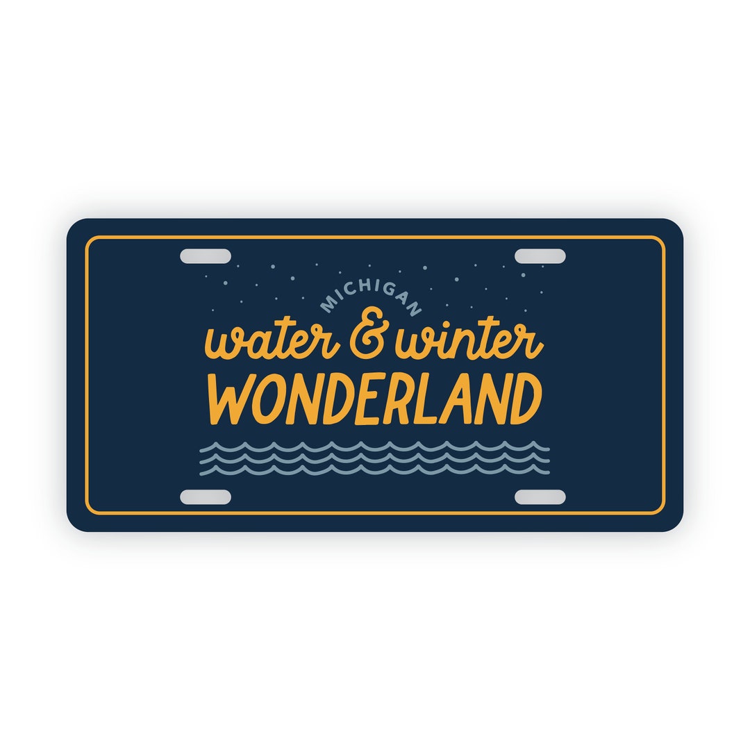 Water Winter Wonderland Michigan Front License Plate - Etsy