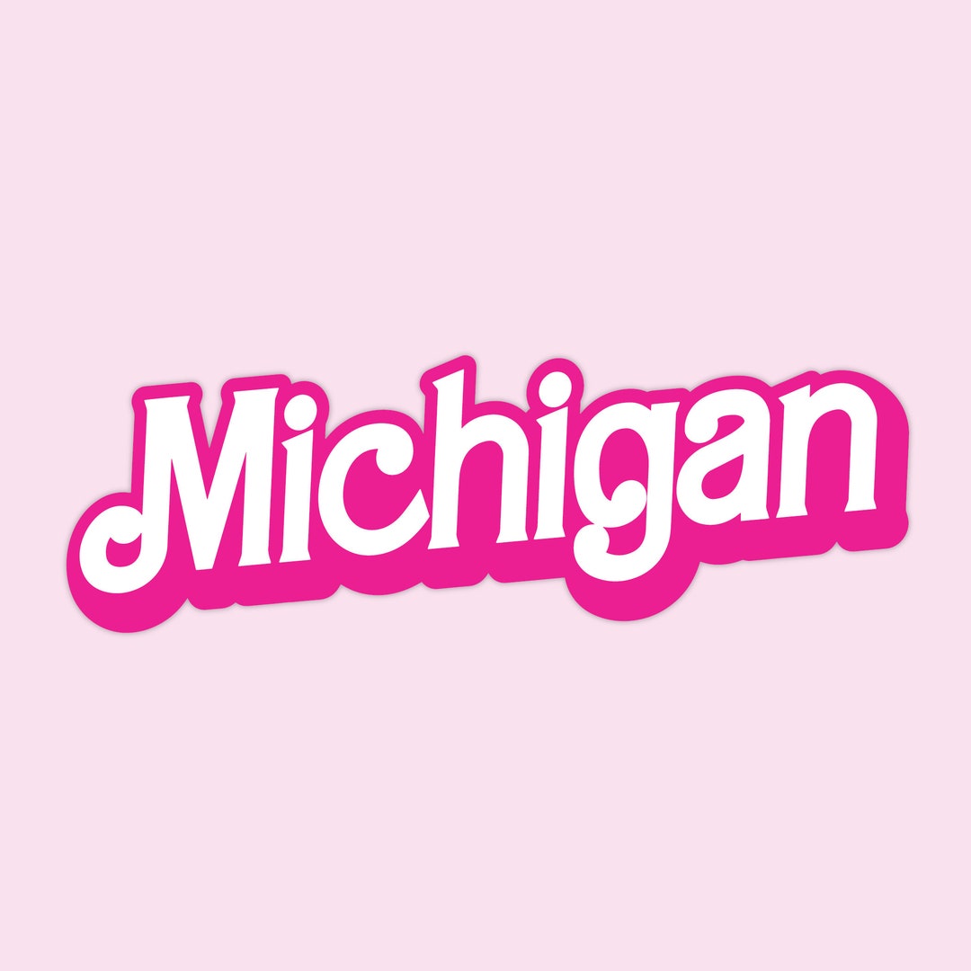 Michigan Pink Sticker - Etsy