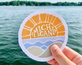 Lake Michigan Decal Sticker Michigan Map - Etsy