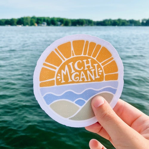 Lake Michigan Decal Sticker Michigan Map - Etsy