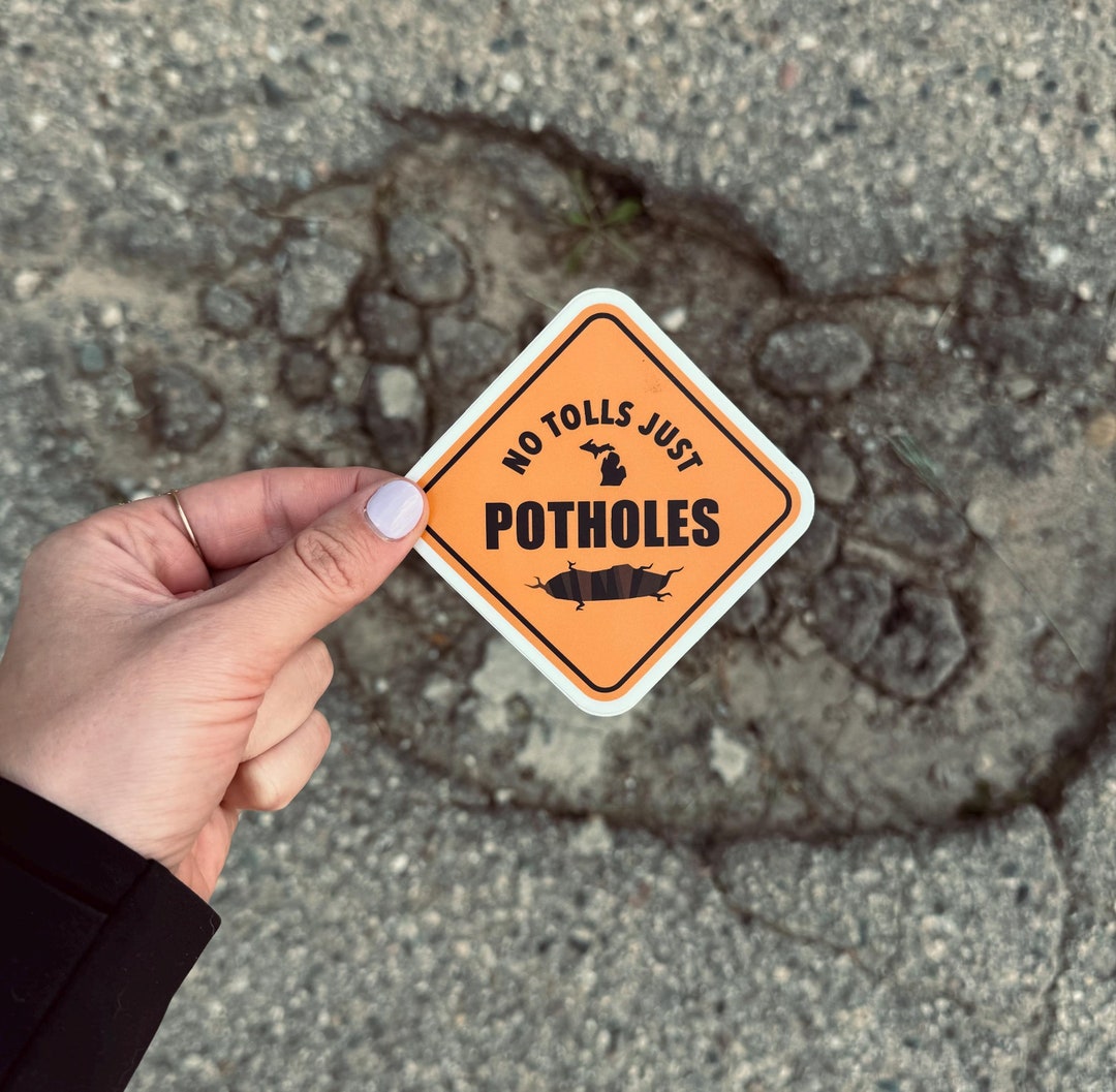 No Tolls Just Potholes Sticker - Etsy