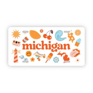 Retro Michigan Front License Plate - Etsy