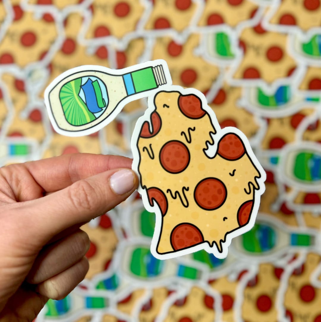 Michigan Pizza + Ranch Sticker | Funny Waterproof Vinyl Decal - Etsy