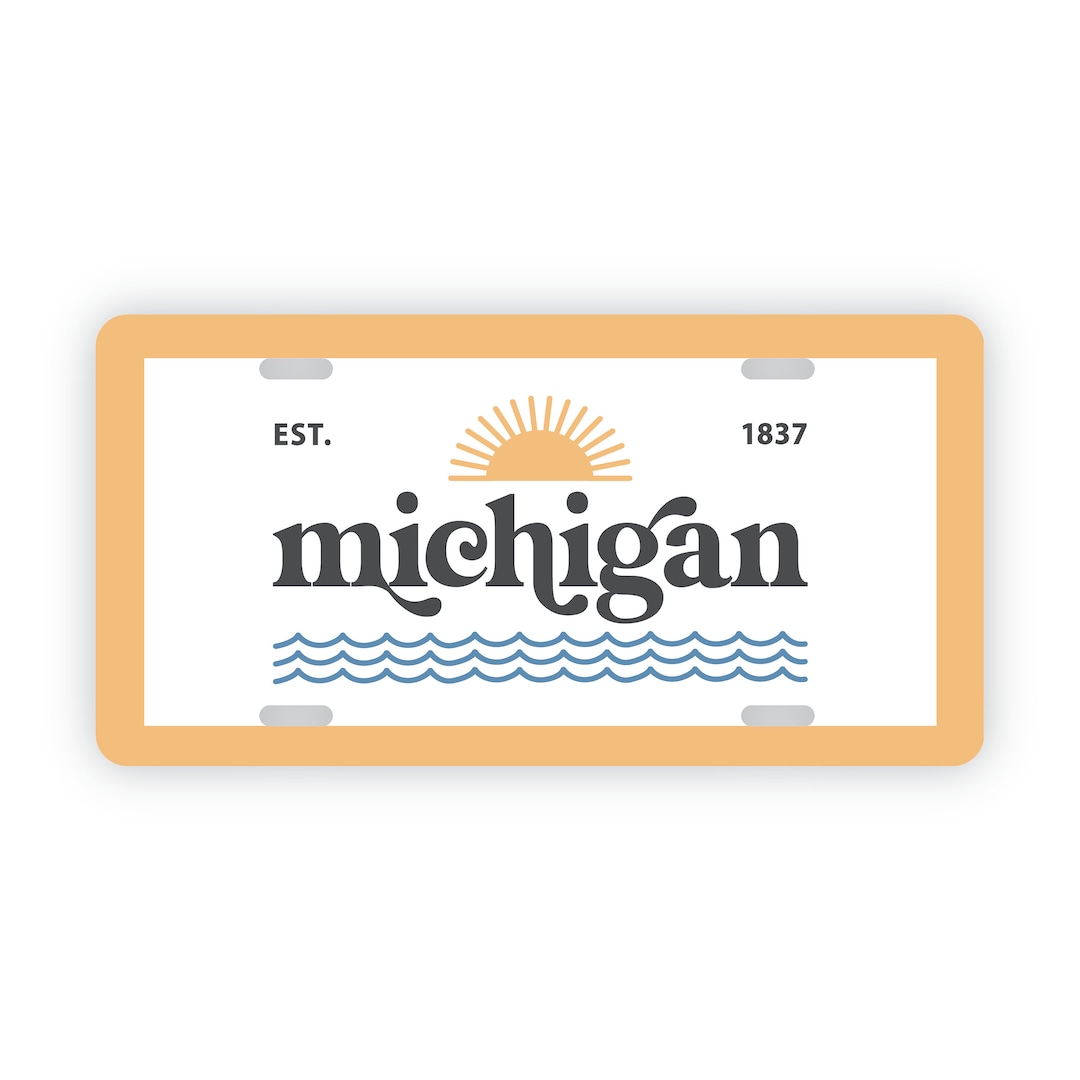 Vintage Michigan Front License Plate - Etsy