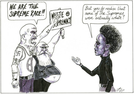 Anti-Racism Greeting Card BLM satirical cartoon | Etsy