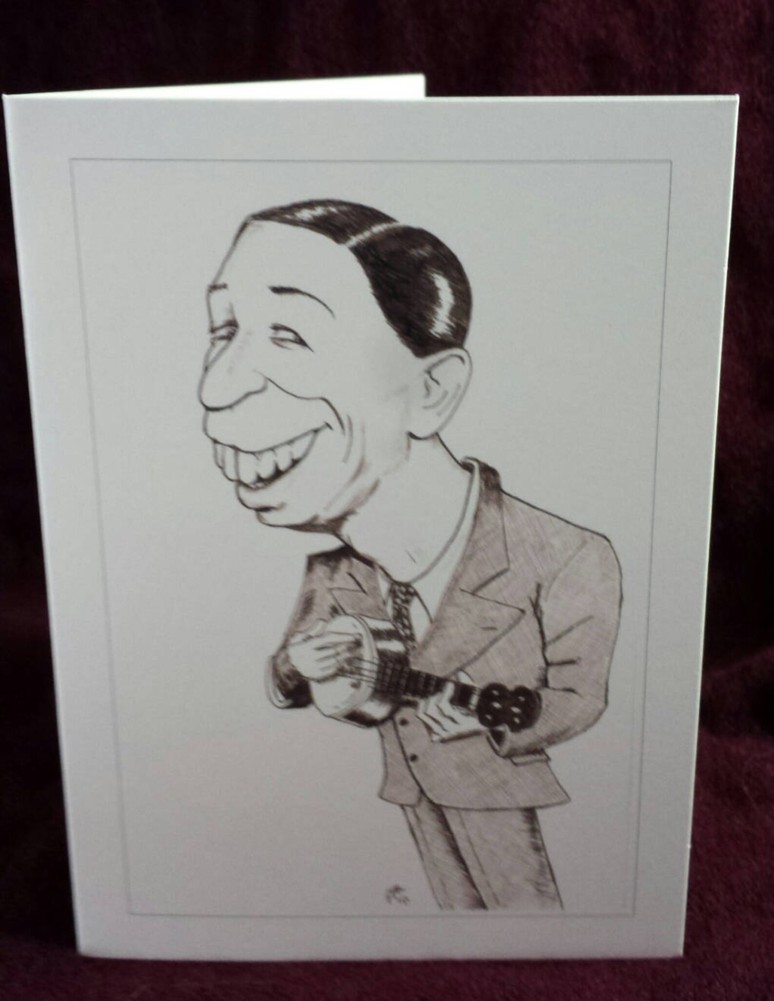 Greeting Card George Formby Caricature by Frank Rooney - Etsy