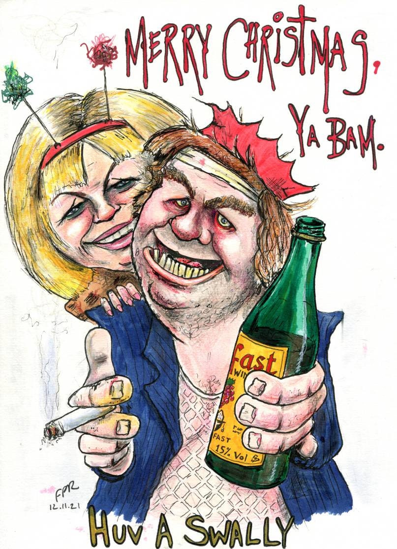 Rab C Nesbitt Themed Christmas Card - Buckfast - Glasgow Humour - Etsy UK