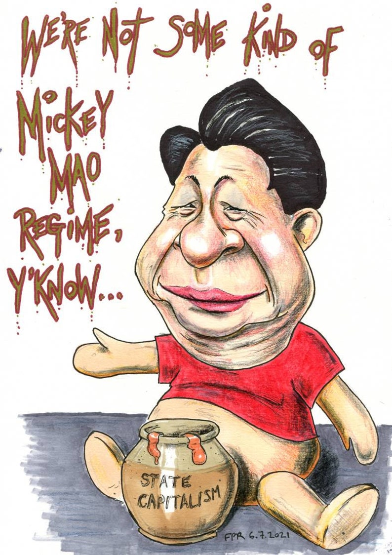 President Xi Jinping of China as Winnie the Pooh Caricature Greeting ...