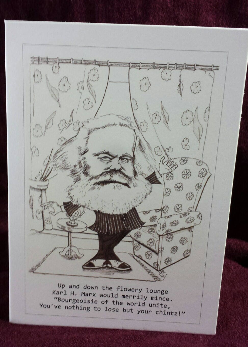 Greeting Card - Karl Marx Cartoon by Frank Rooney - Etsy