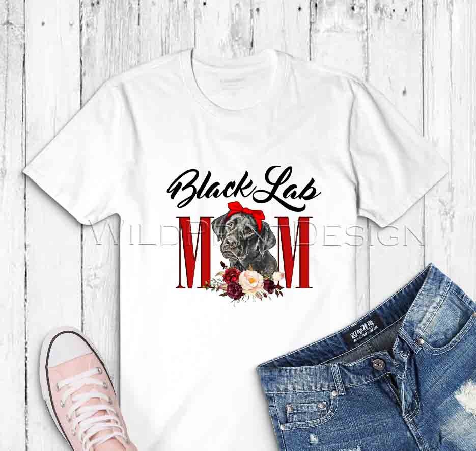 Black Lab Mom Clipart PNG Instant Download Sublimation - Etsy