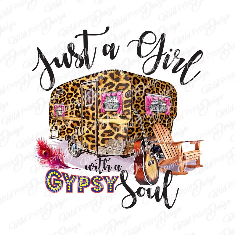 Just a Girl With a Gypsy Soul Trailer Clipart, Instant Download for ...