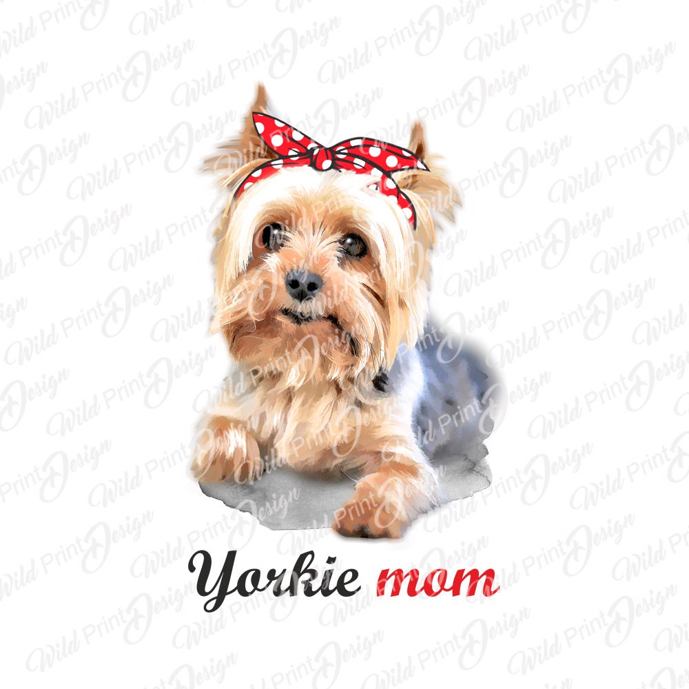 Yorkie Mom Clipart Yorkshire Terrier PNG Yorkie Gifts Gift - Etsy