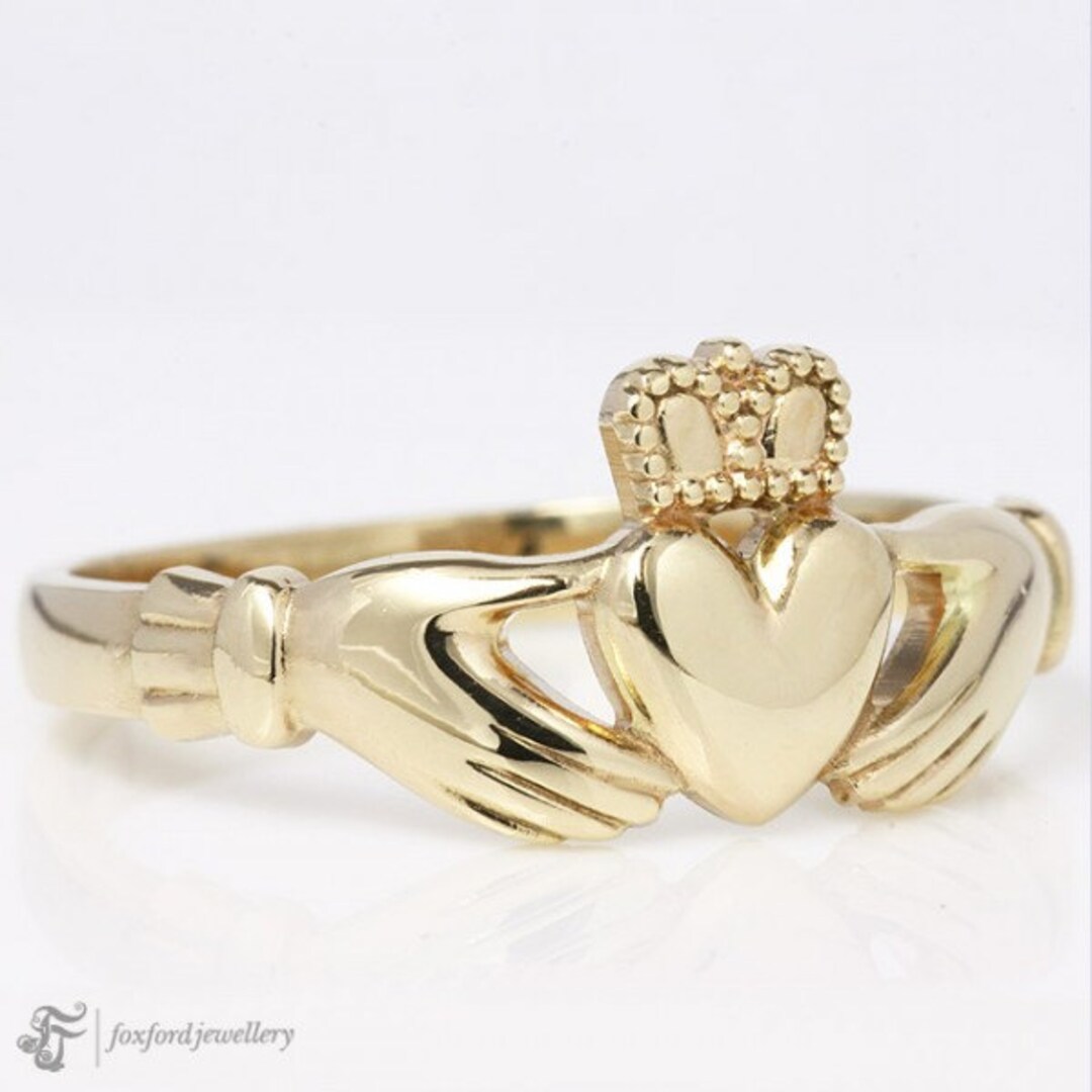 14k Gold Claddagh Ring - Etsy