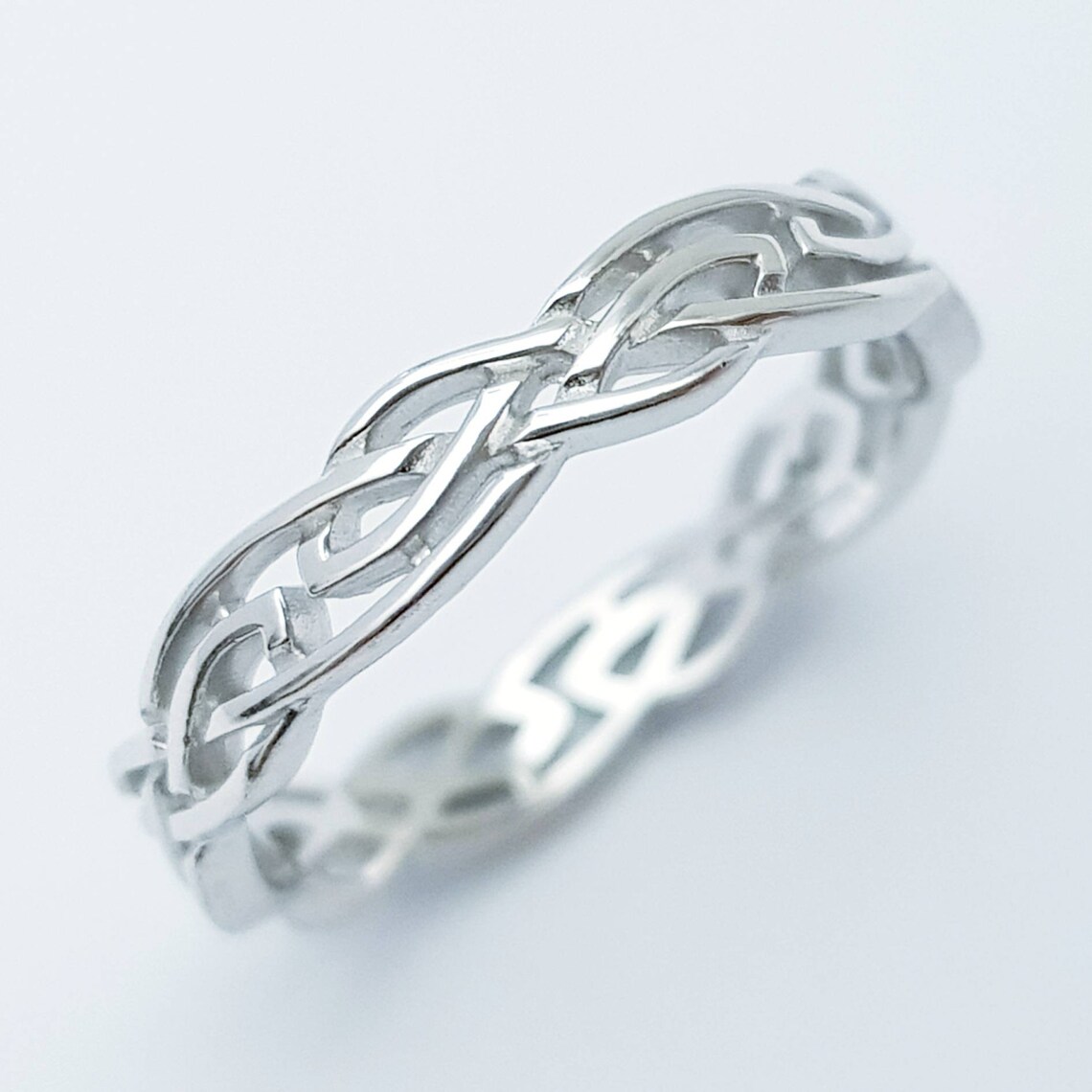 Delicate Open Celtic Knot Ring Sterling Silver Celtic Ring - Etsy