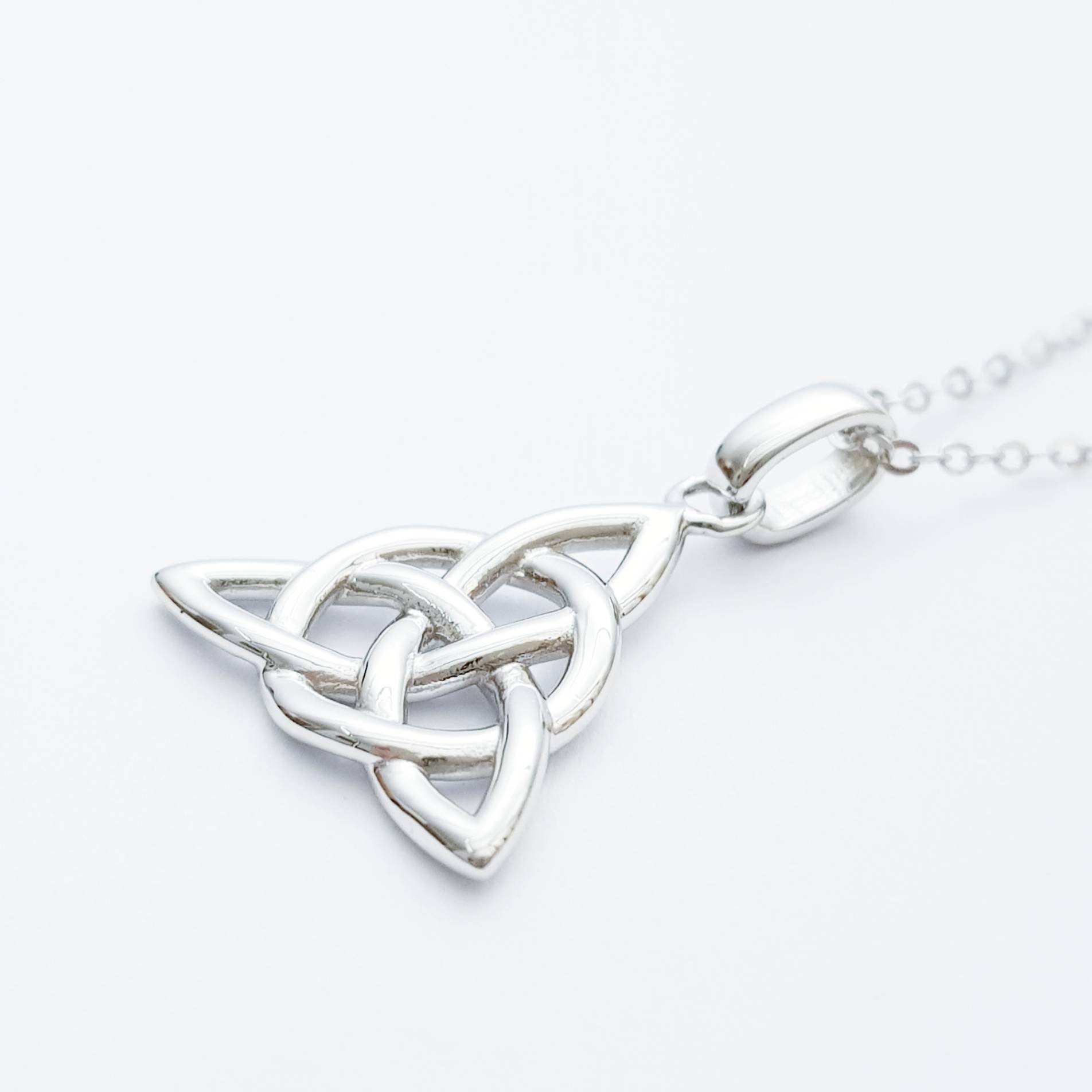 Double Sided Celtic Knot Pendant Silver Triquetra Celtic - Etsy