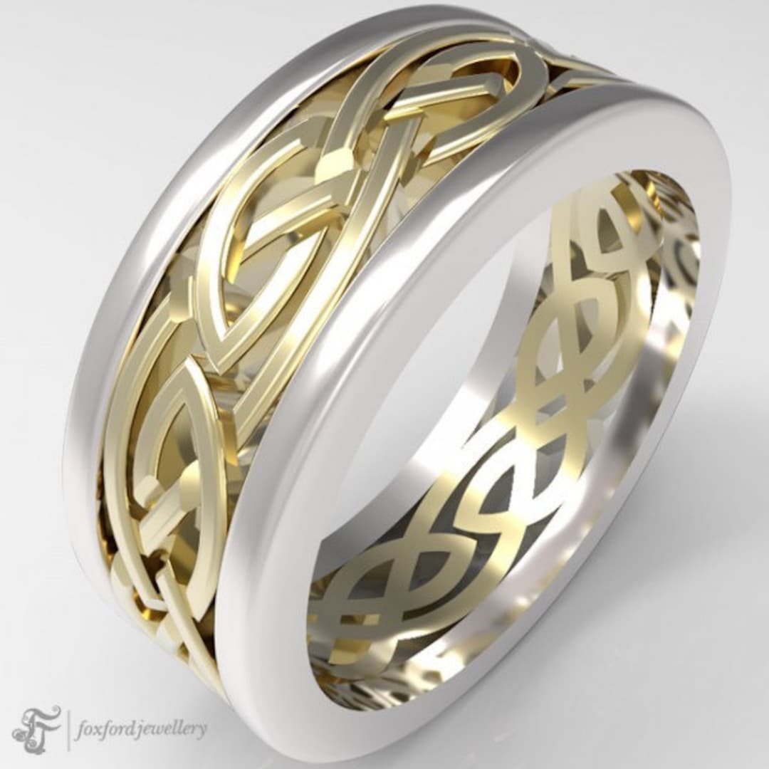 18k Gold Celtic Ring - Etsy