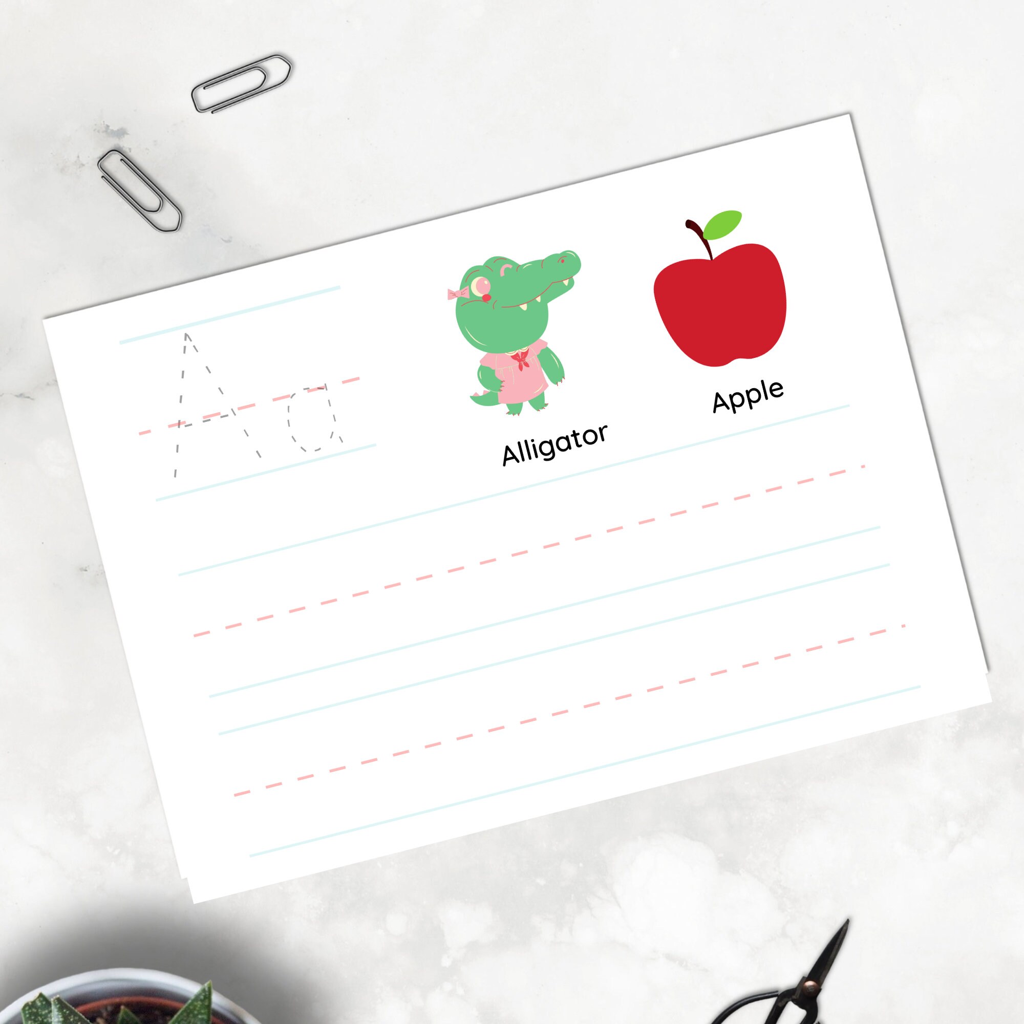 Printable Handwriting Worksheet for Kids Trace & Write; Digital ...