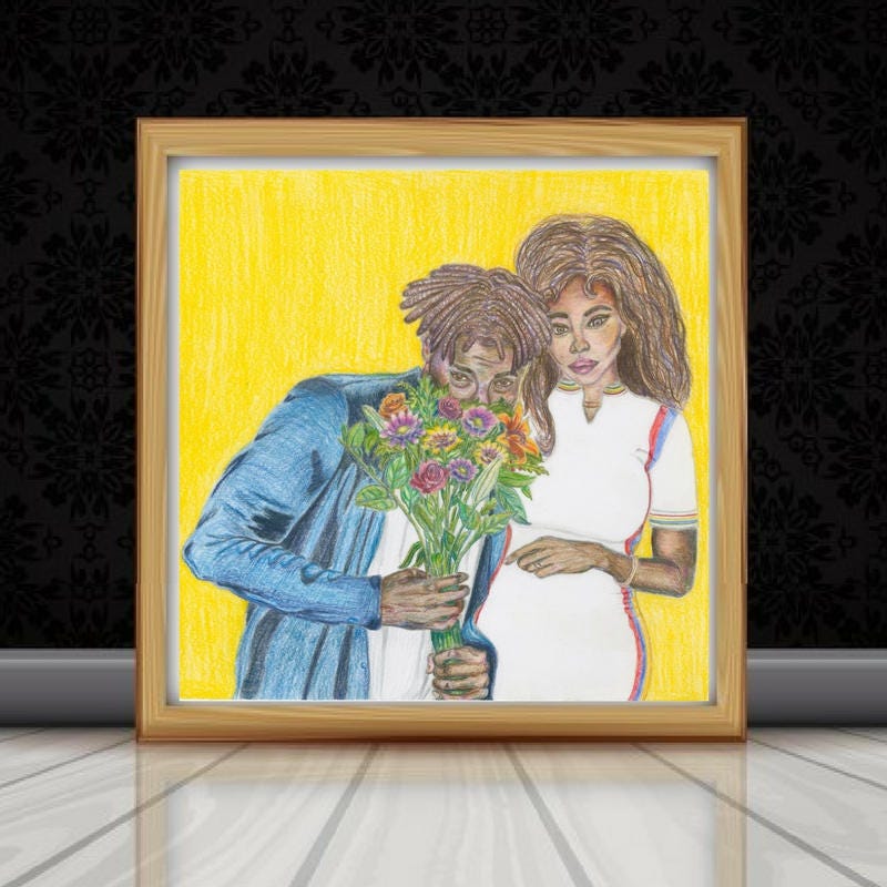 Isaiah Rashad and SZA of Top Dawg Entertainment (TDE) Wall Art Decor ...