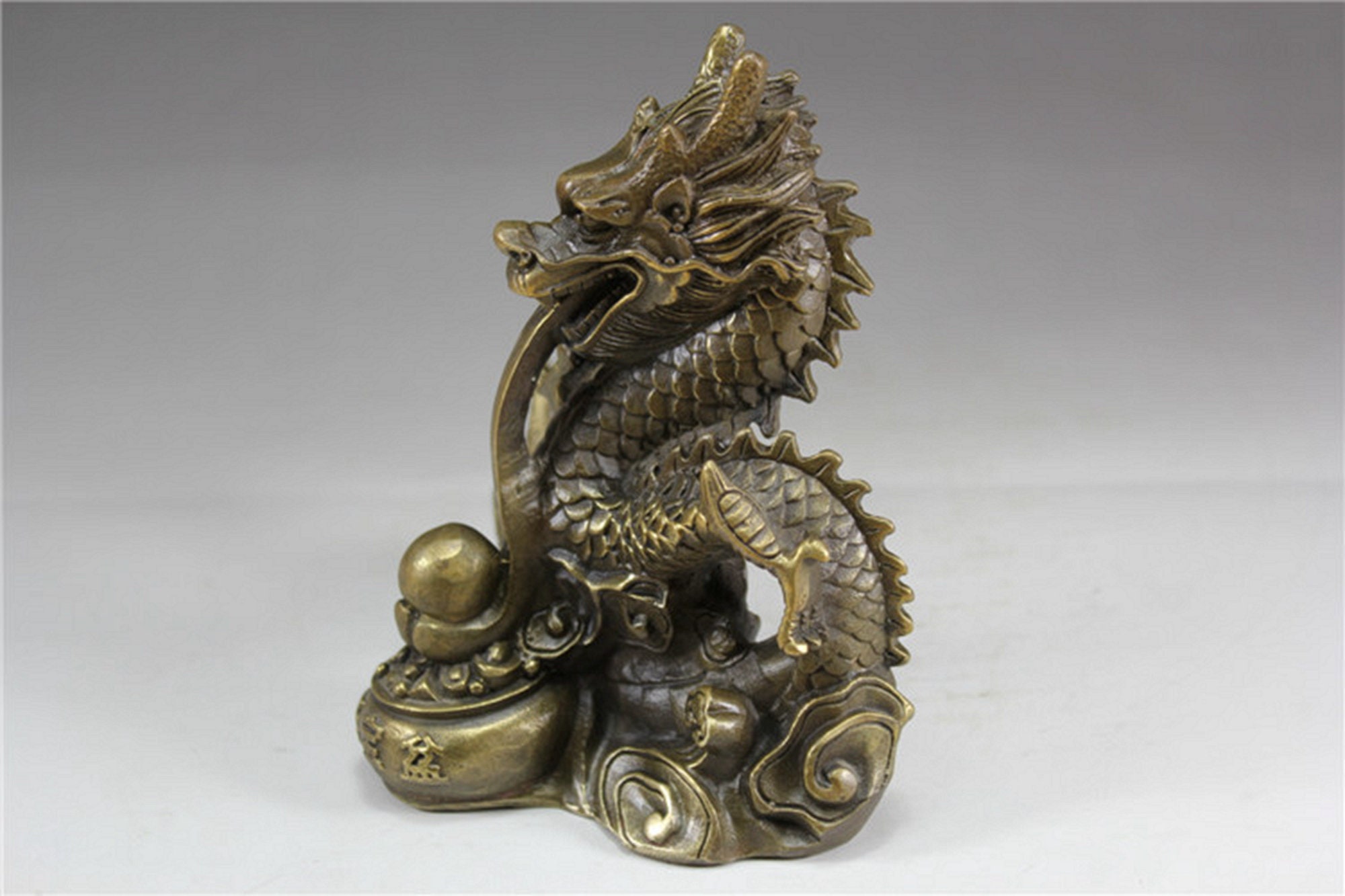 Vintage Chinese Dragon Statue Asian Bronze Dragon Sculpture | Etsy