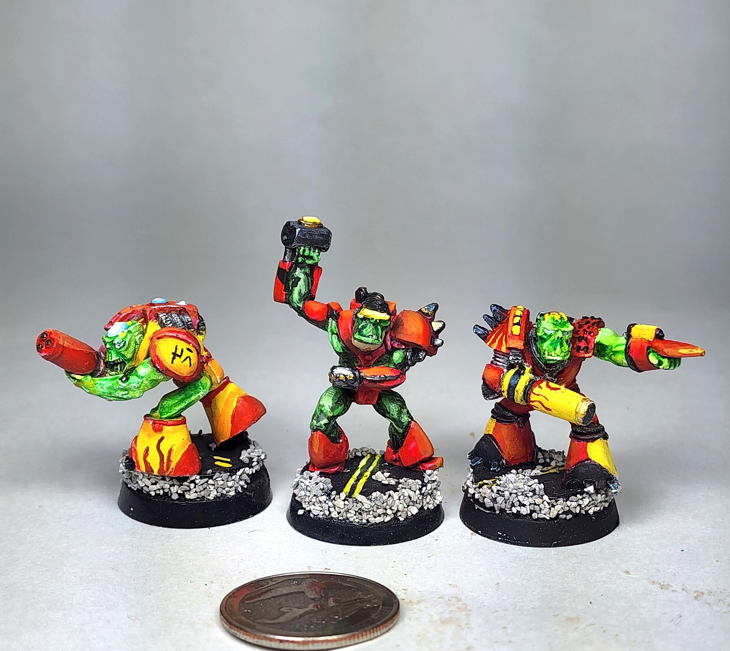 3 Cybork Orc Gaming Board Games Painted Mini Miniature Role Playing Rpg ...