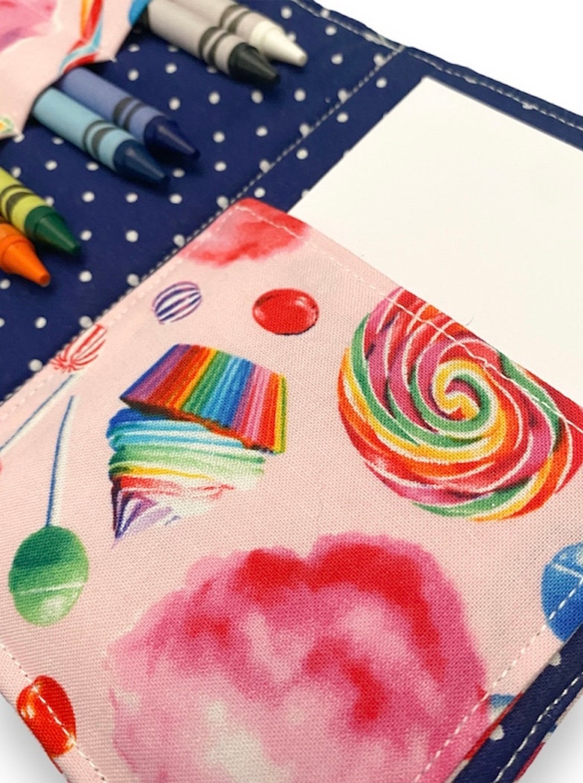 Mini Crayon Wallet: Kids Travel Coloring Case With Notepad - Etsy