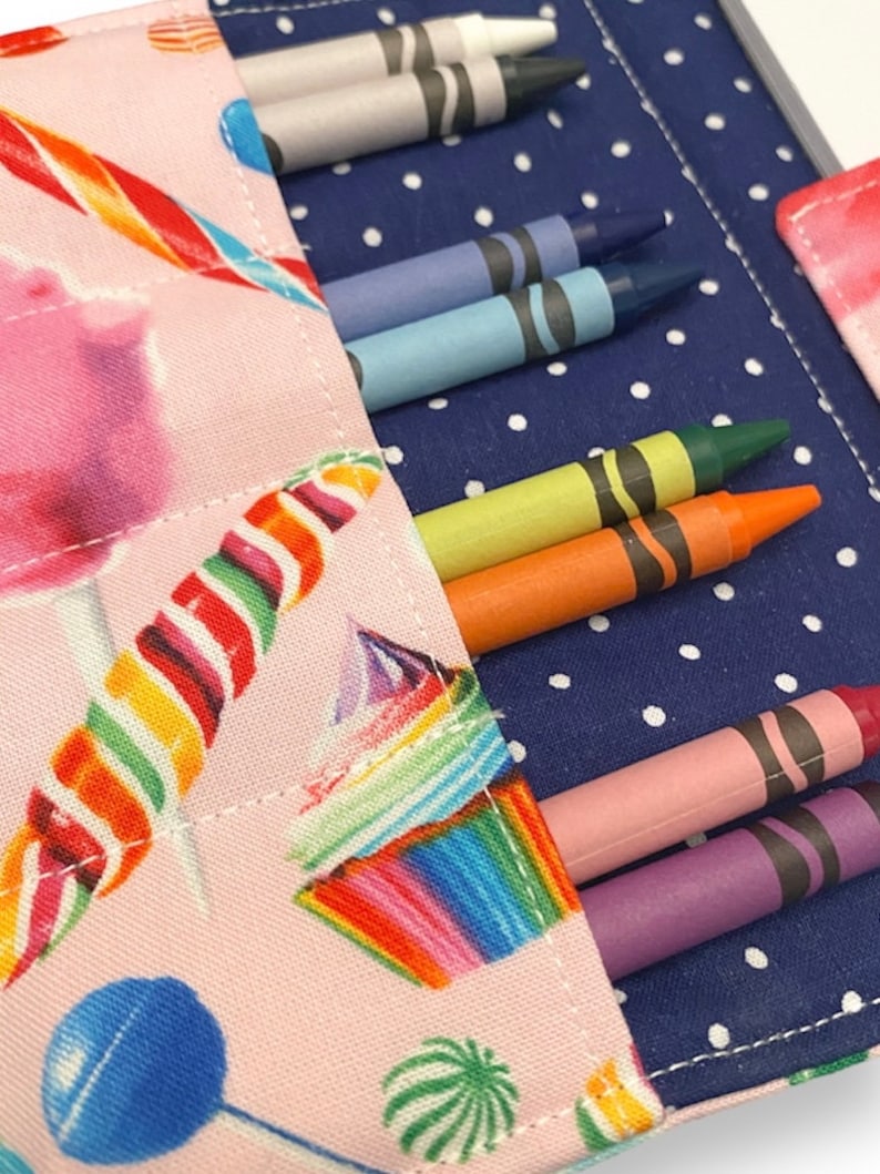 Mini Crayon Wallet: Kids Travel Coloring Case With Notepad - Etsy