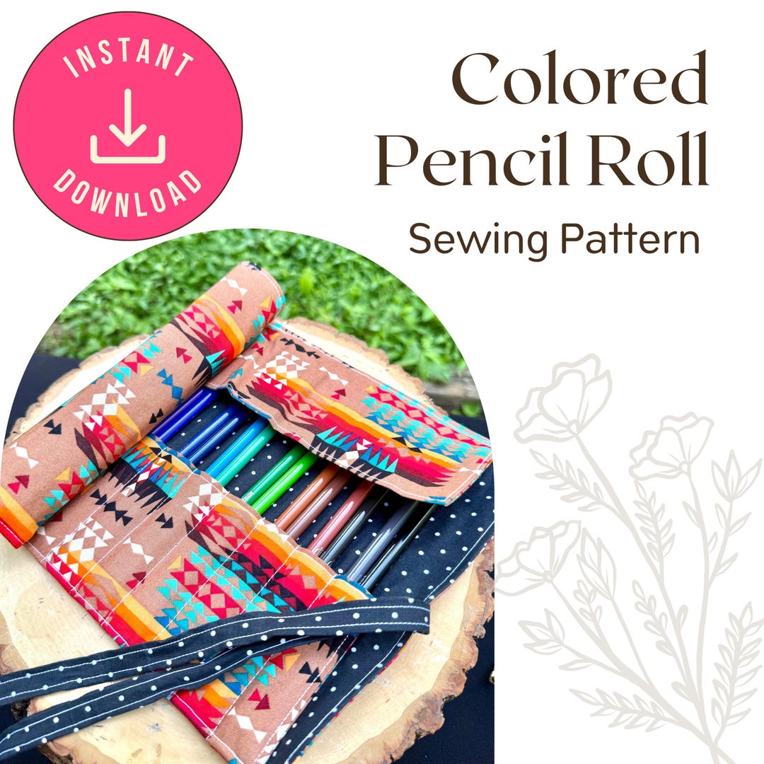 Colored Pencil Roll PDF Pattern – Art Organizer Case – Kids Travel ...