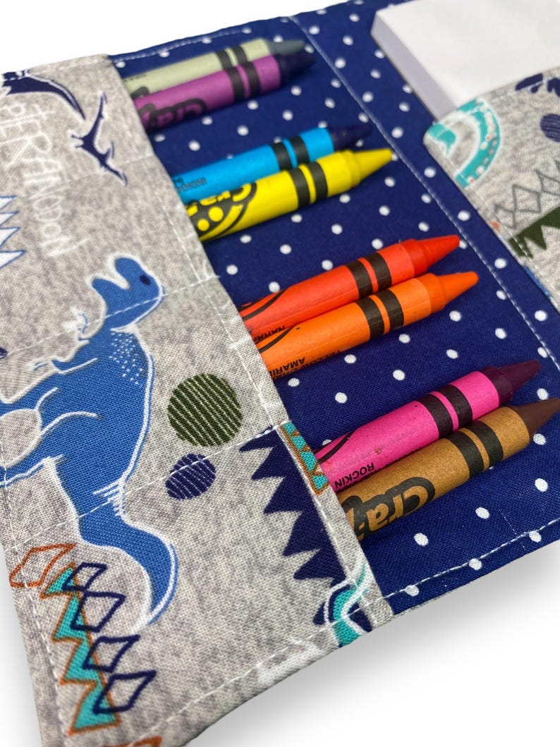 Mini CRAYON WALLET PDF Travel Drawing Case Carrier, Kids Activity Bag ...