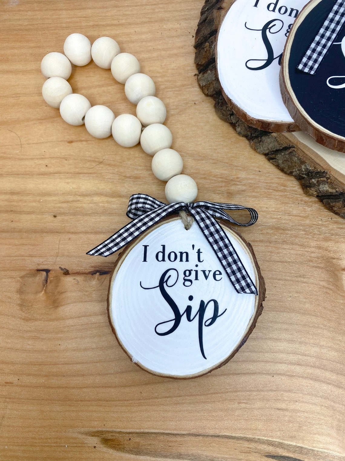 WINE BOTTLE TAG Wooden Bead Garland Wine Tag Funny Wine - Etsy