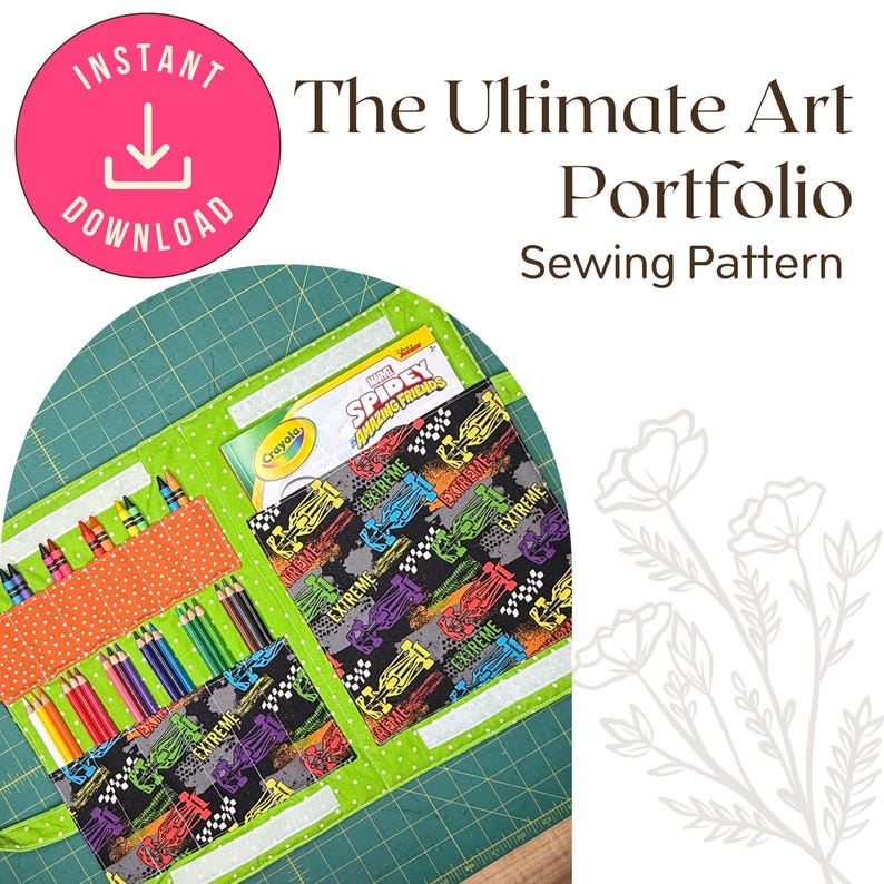 Ultimate Art Portfolio PDF Sewing Pattern, Crayon, Colored Pencil ...
