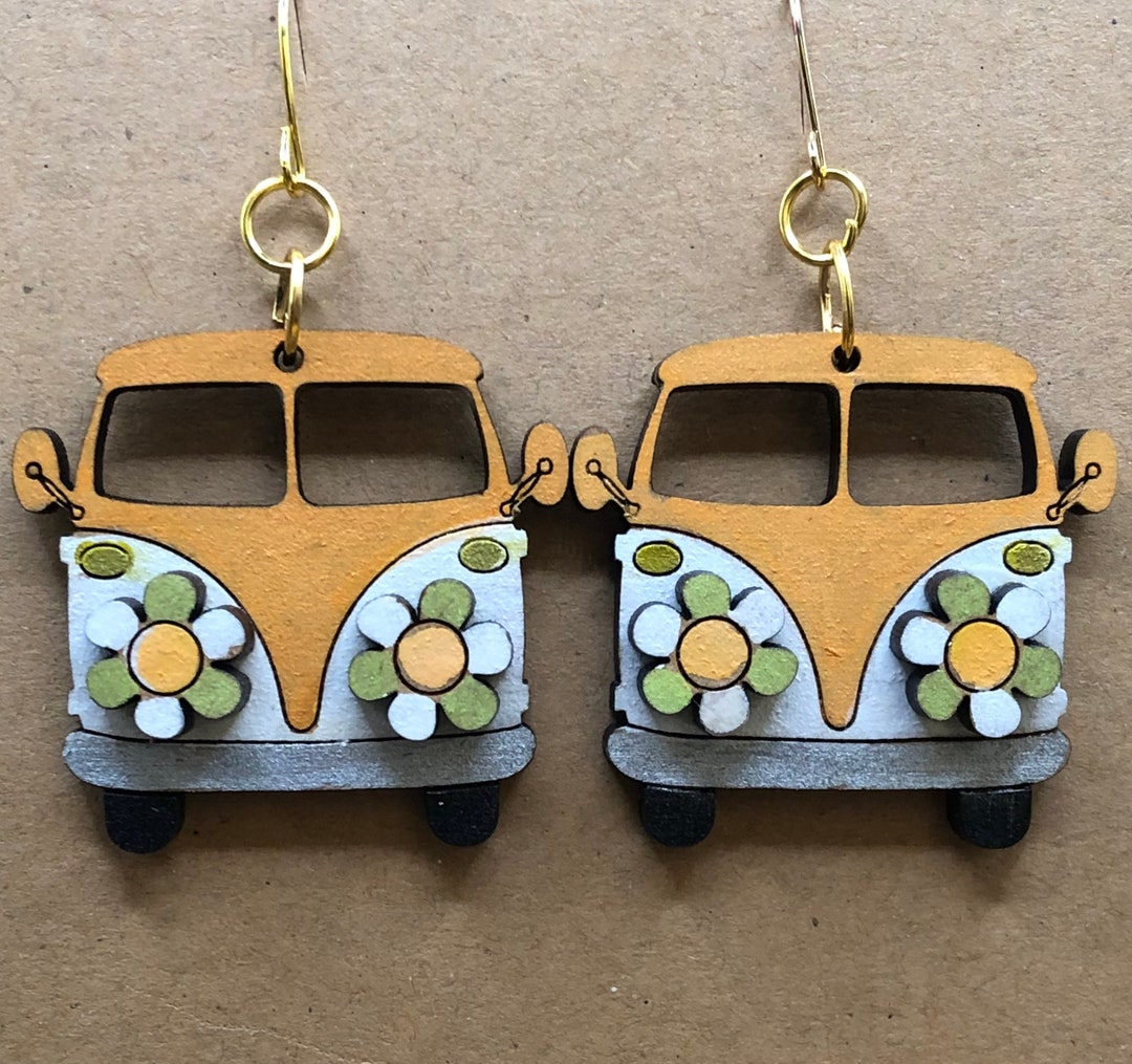 VW Bus Earrings in Many Colors - Etsy Canada