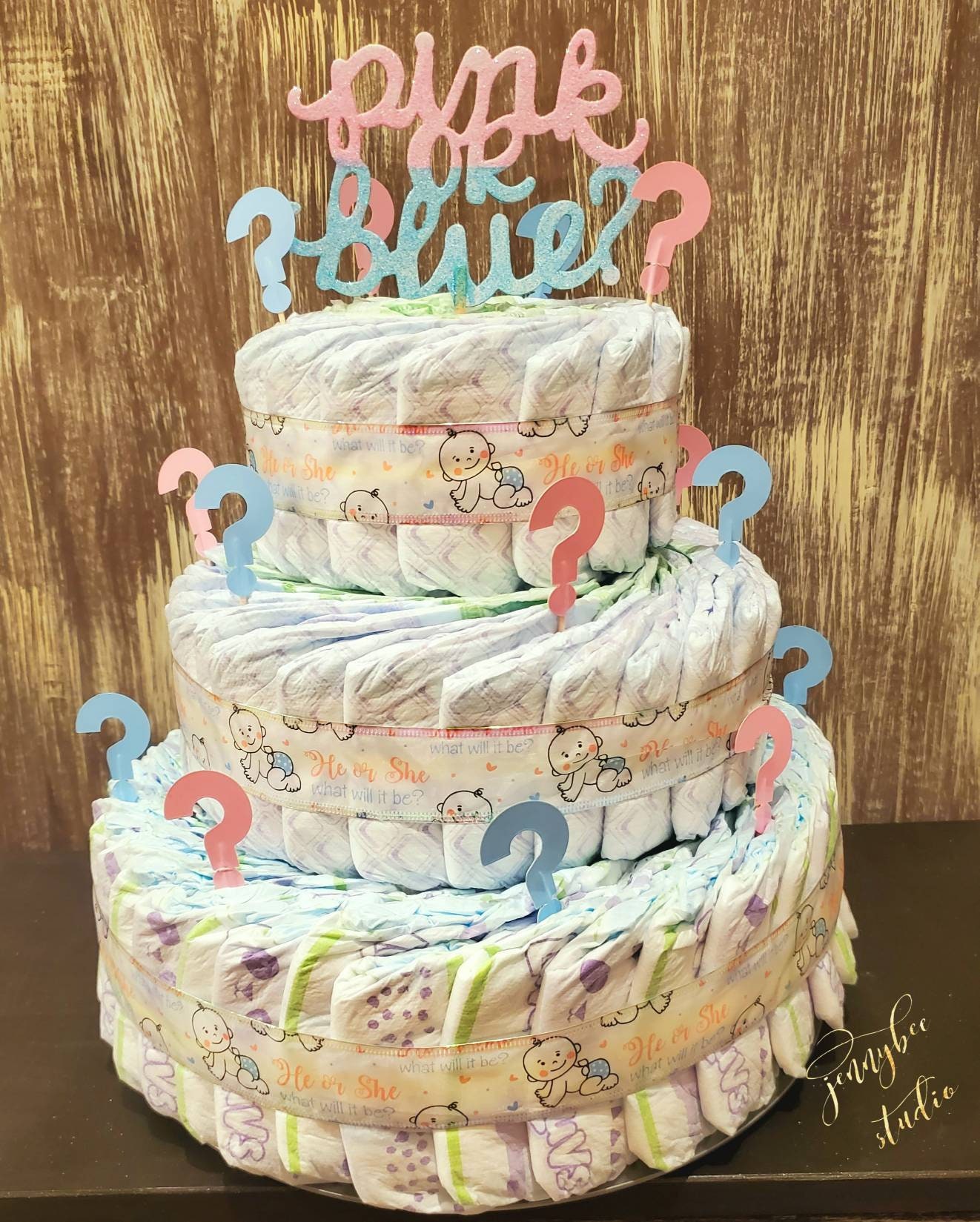 Custom Designed Diaper Cake - Etsy