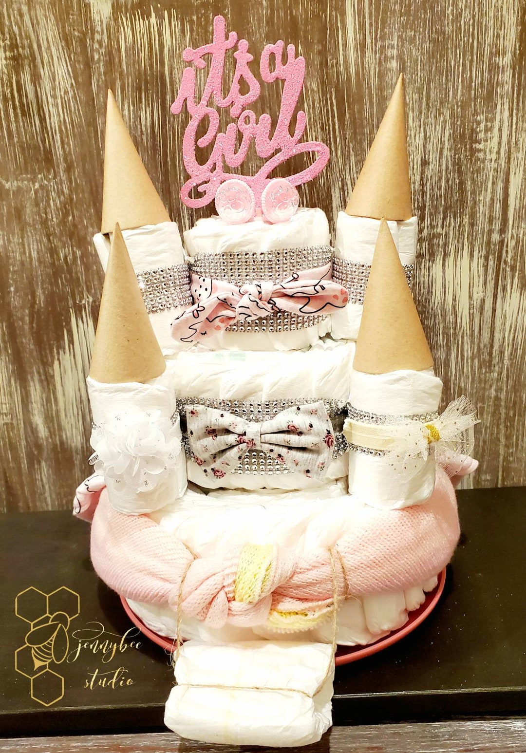 Castle Diaper Cake - Etsy