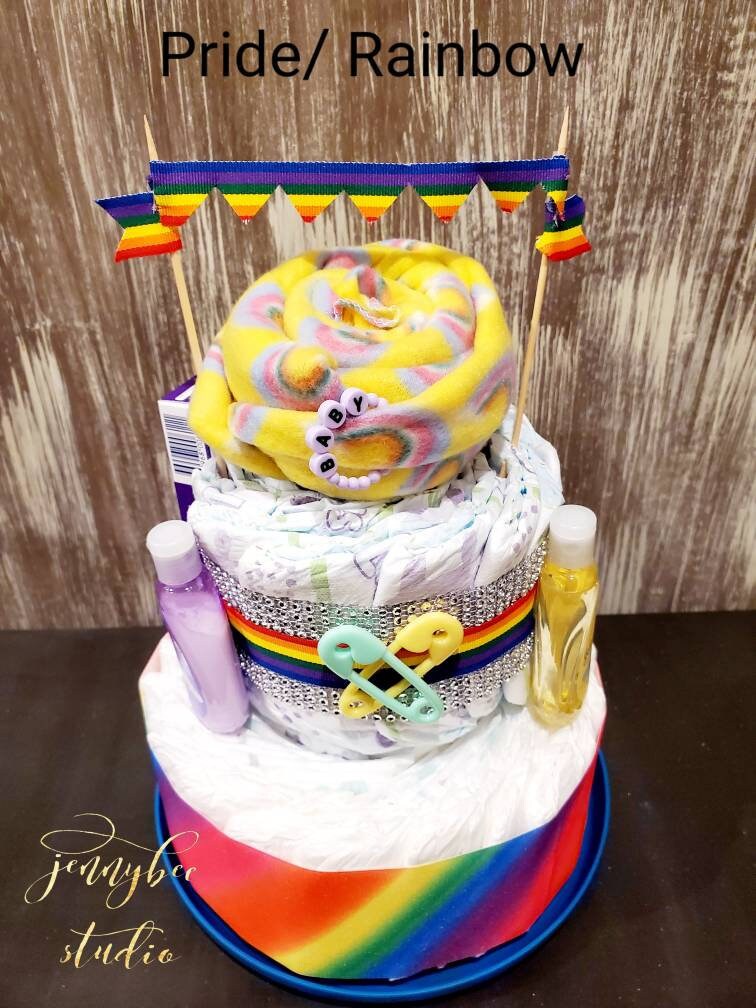 Custom Designed Diaper Cake - Etsy