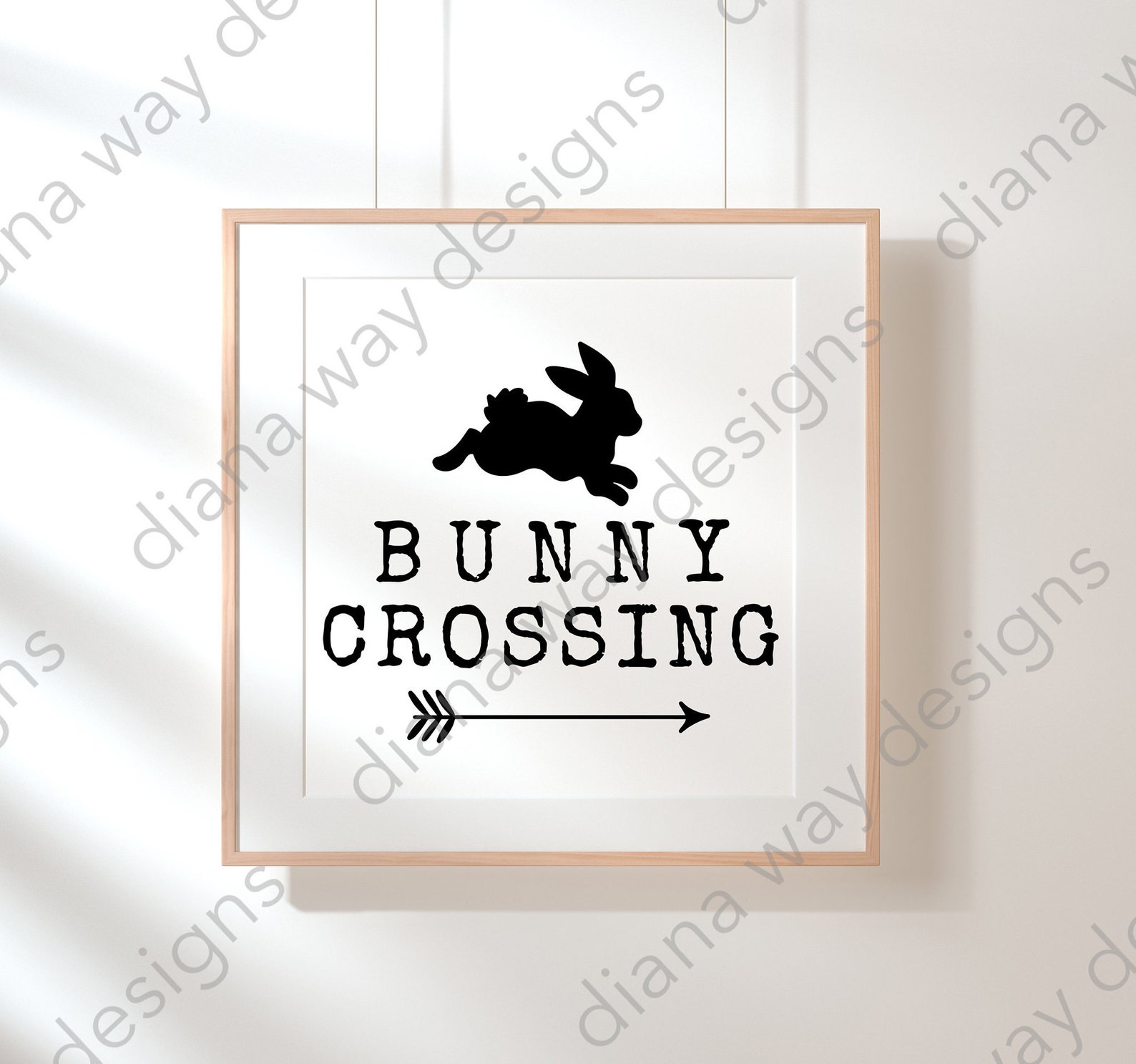 Bunny Crossing- SVG/PNG/DXF Cut Files, Outdoor Sign, Home Decor, Hand ...