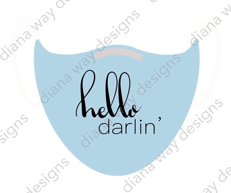 Hello Darlin' SVG/PNG/DXF Cut Files Hand Lettered Svg - Etsy