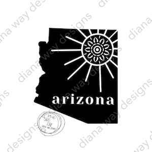 Arizona Sunshine - SVG/PNG/DXF Cut Files, Tshirt, Mug, Hat Fun Design ...