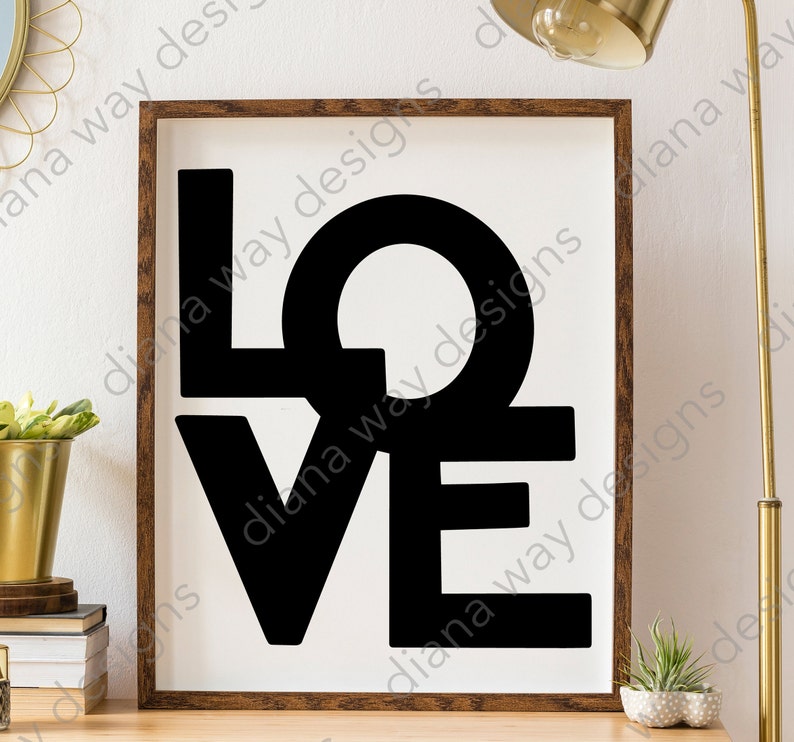 L O V E SVG/PNG/DXF Cut Files Hand Lettered Svg T-shirt - Etsy