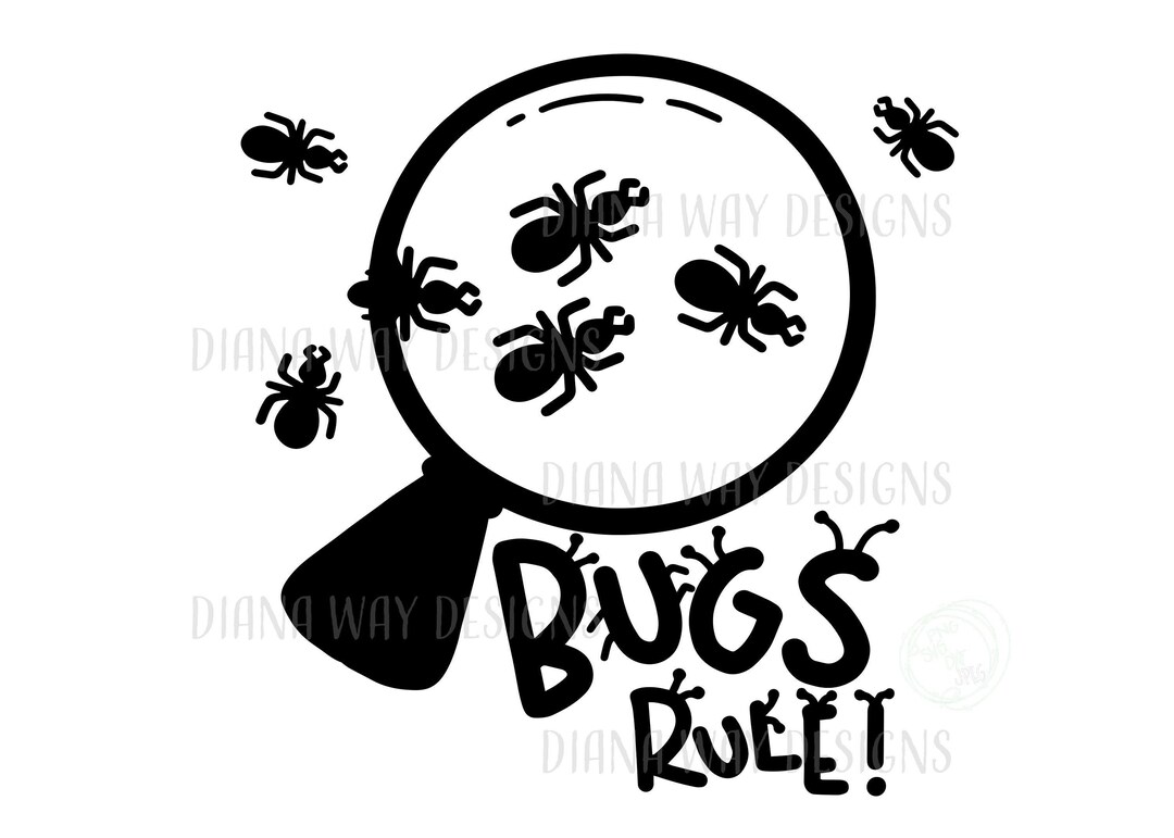 Bugs Rule! Instant SVG/DXF/PNG, Bugs Svg, Fun Bugs Quote, Cut File ...