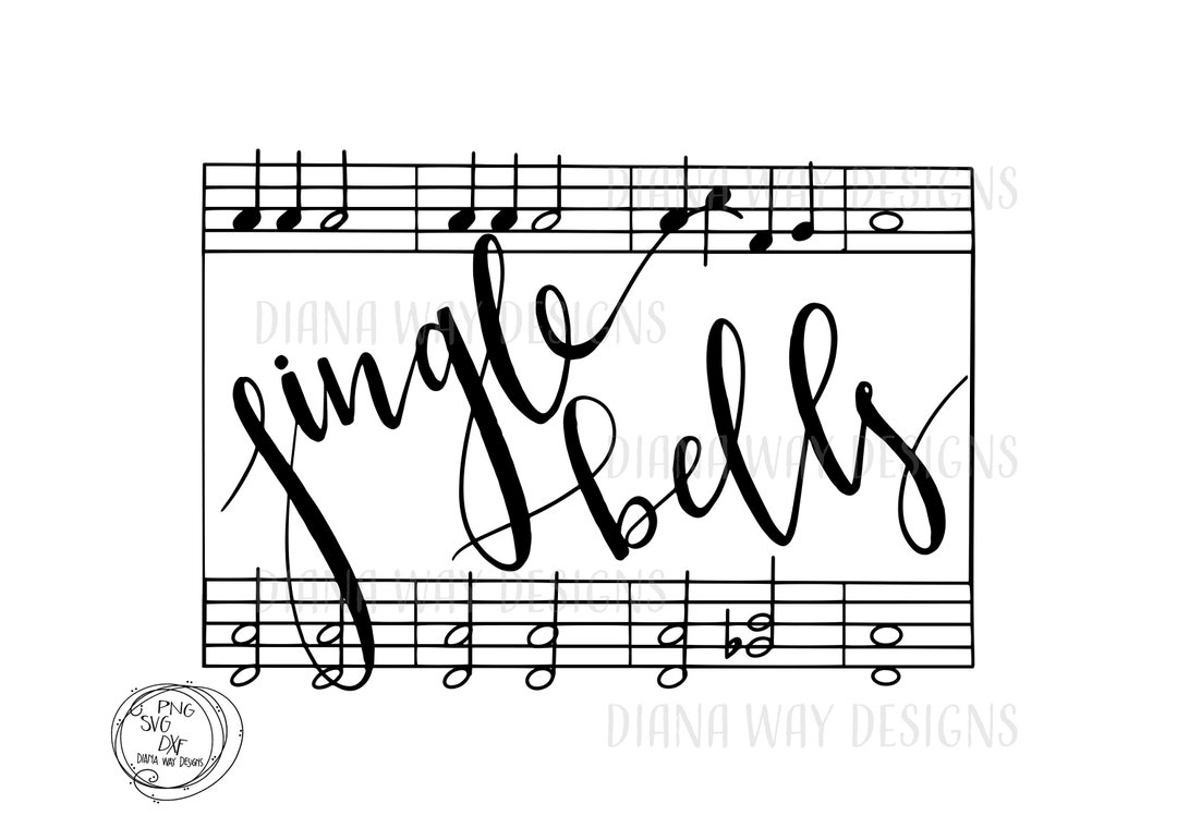 Jingle Bells- Instant SVG/DXF/PNG Cut File, Silhouette, Cricut ...