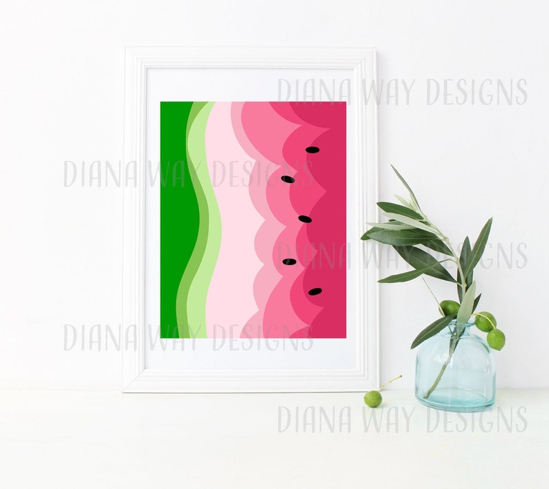 Watermelon Digital Print Printable Wall Art Home Decor - Etsy