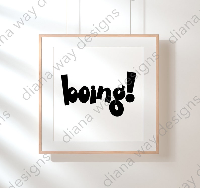 Boing Instant SVG/DXF/PNG Sound Effect Svg Boing Svg Funny | Etsy