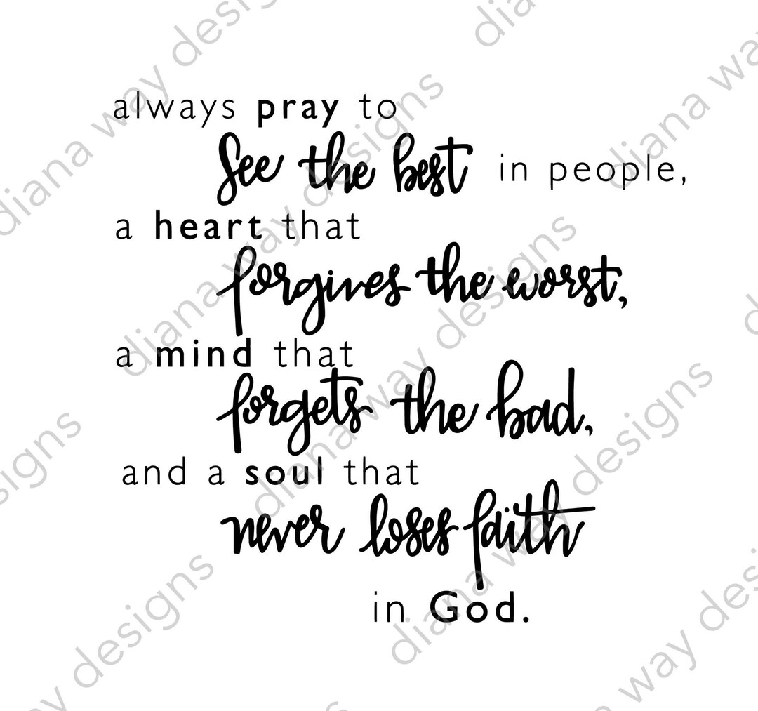 Always Pray Poem--inspirational, Hand Lettered SVG/DXF/PNG Files for ...