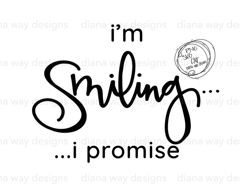 I'm Smiling I Promise Face Mask Whimsical Quote Hand - Etsy